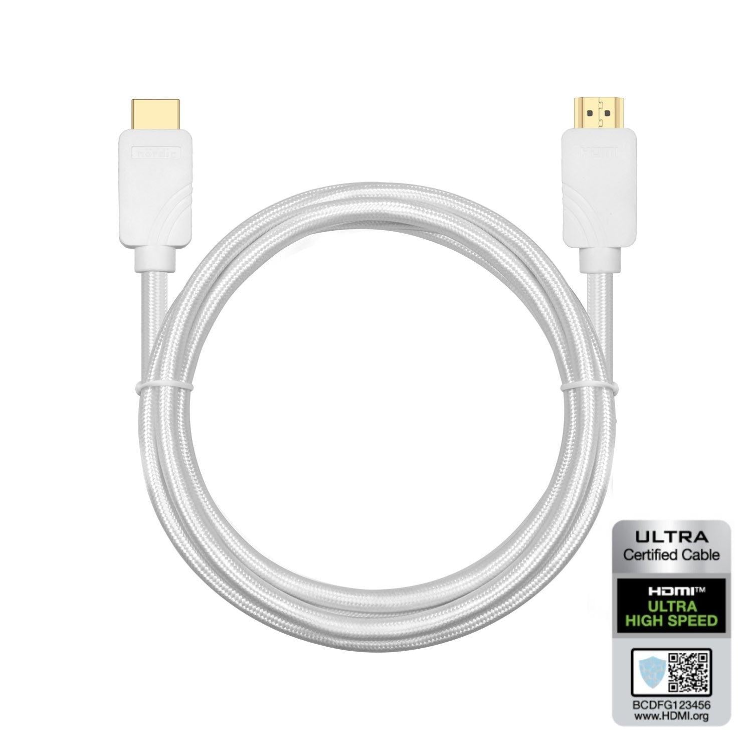 NÖRDIC Certified Cables 1.5M HDMI 2.1 Ultra High Speed 8K 60Hz 4K 120H